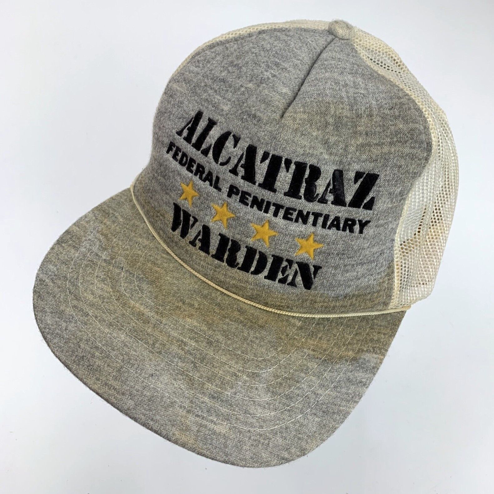 Bally Alcatraz Federal Penitentiary Warden Trucker Ball Cap Hat ...