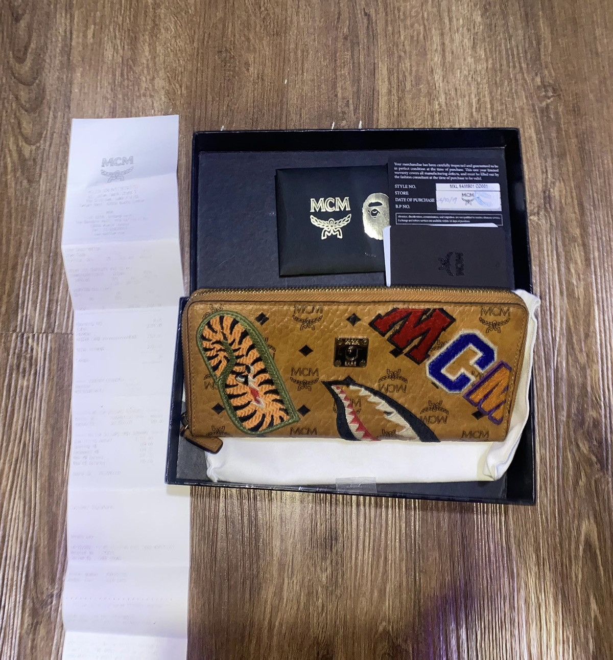 Bape × MCM Bape x MCM Long Wallet | Grailed
