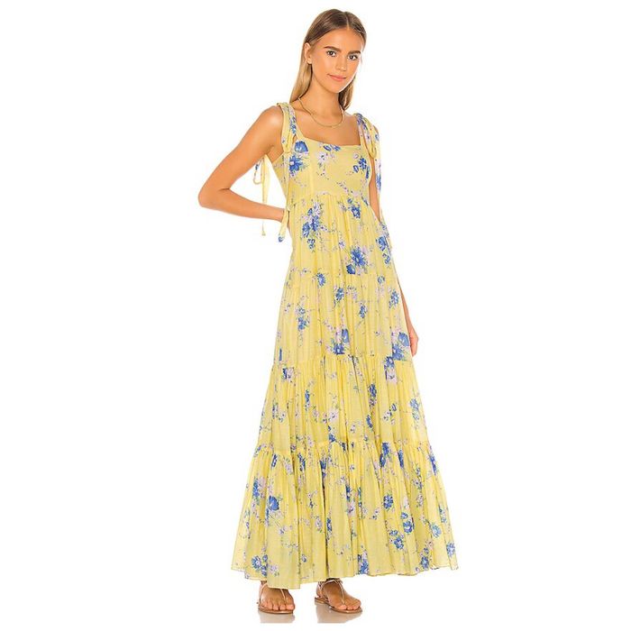 LoveShackFancy LoveShackFancy Burrows Maxi Dress Yellow Floral | Grailed