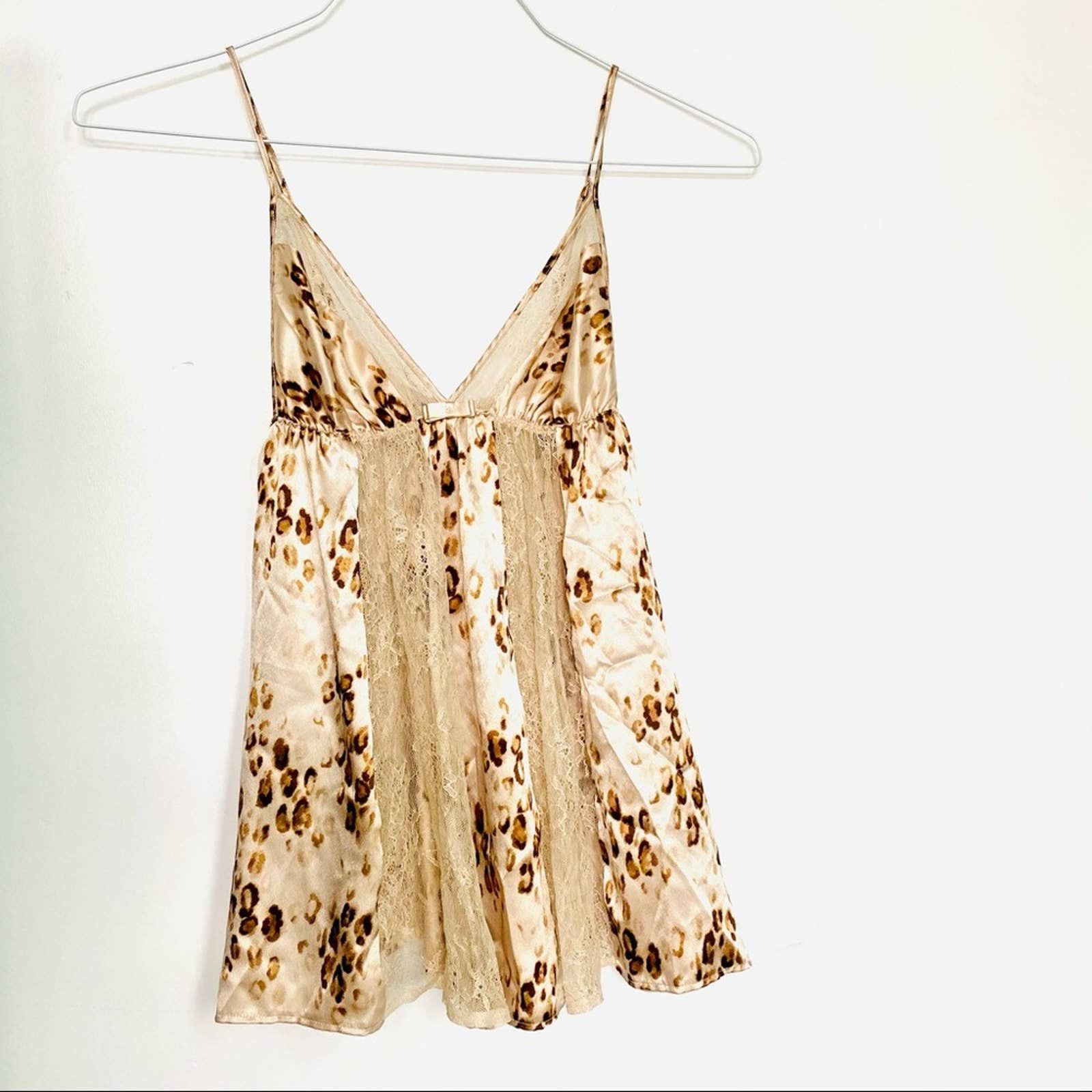 Victoria's Secret VICTORIAS SECRET Cream Brown Beige Lace Slip Dress ...