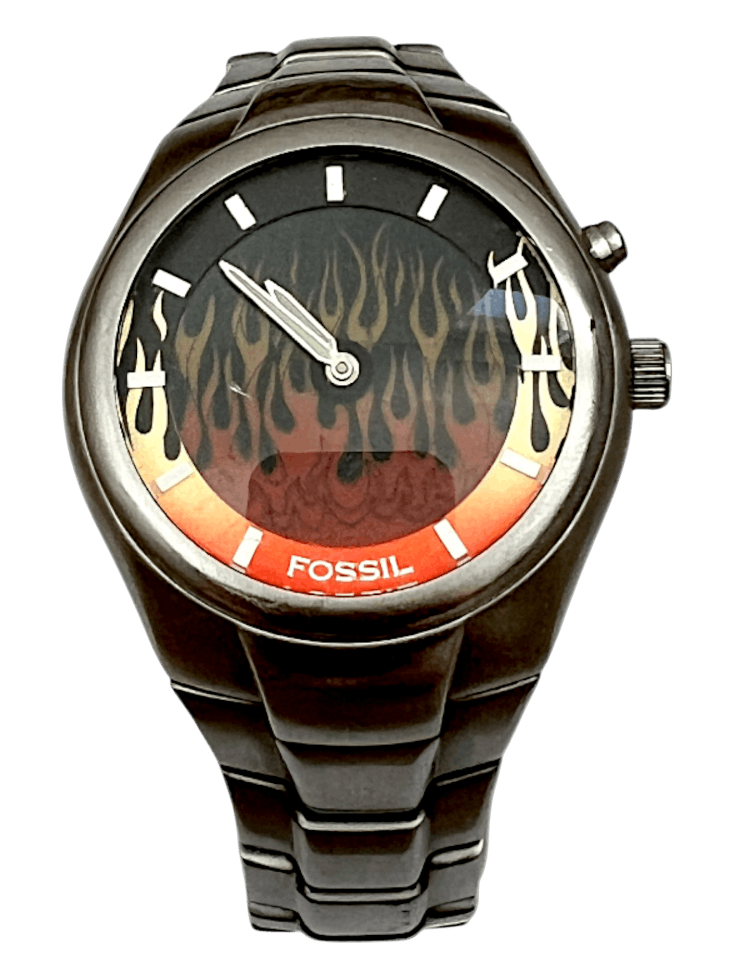Fossil 00's Fossil Big Tic Digital Flame + Box | Grailed
