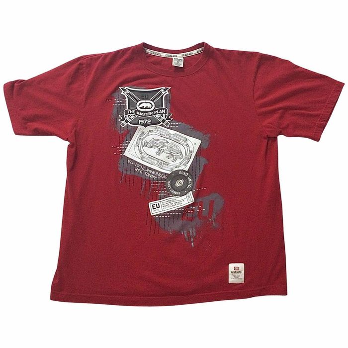 Ecko Unltd. Eckō Unltd. Street Level Streetwear Shirt Master Plan Red ...