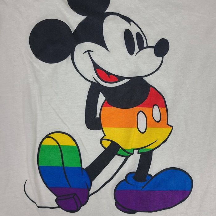 Disney Walt Disney World Mickey Mouse Pride Rainbow Ringer T-shirt ...