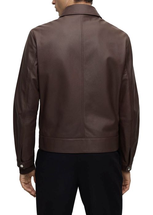 Hugo Boss Men’s Leather Jacket | Grailed