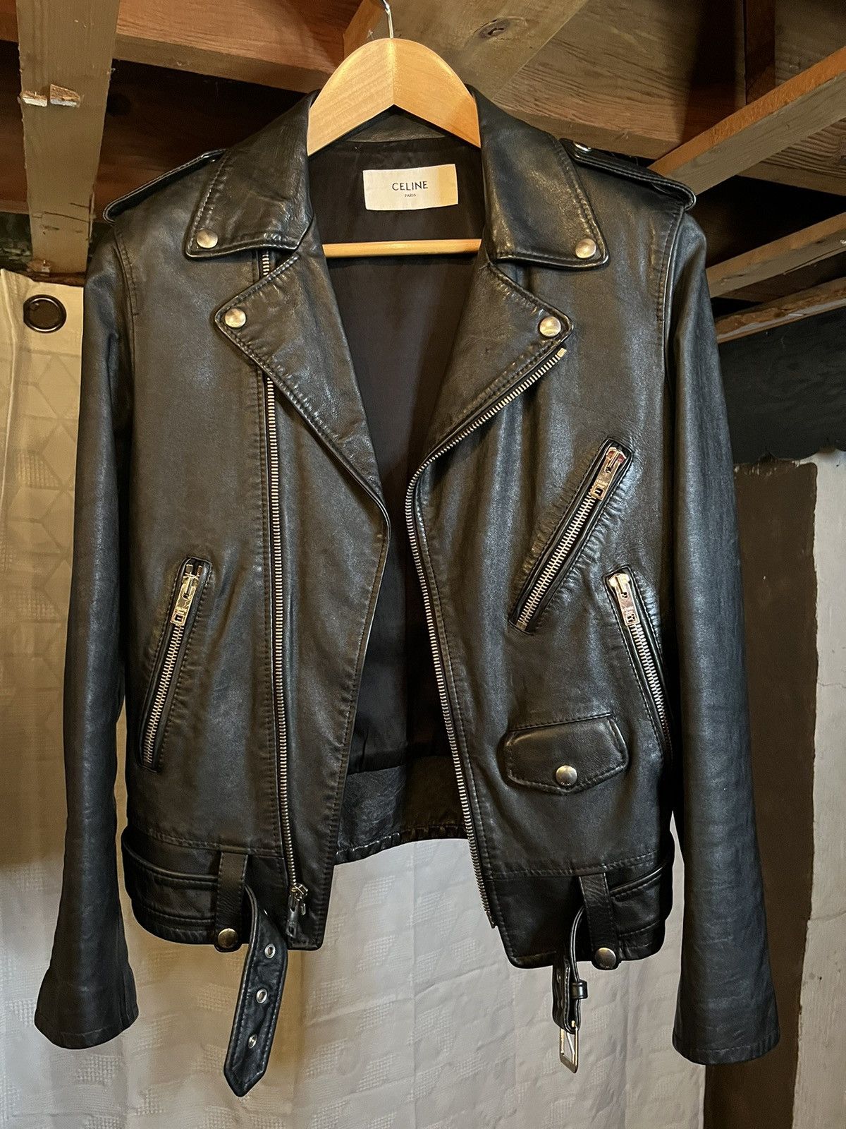 Celine Celine Leather Biker Jacket SS19 size48 | Grailed