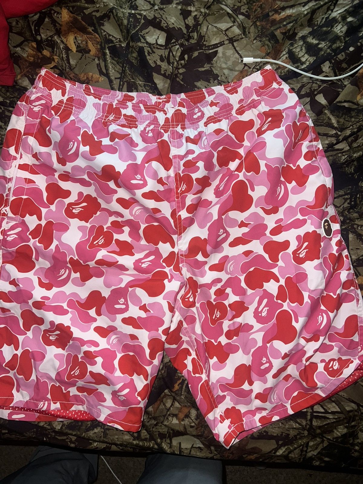 Bape ABC CAMO BEACH SHORTS | Grailed