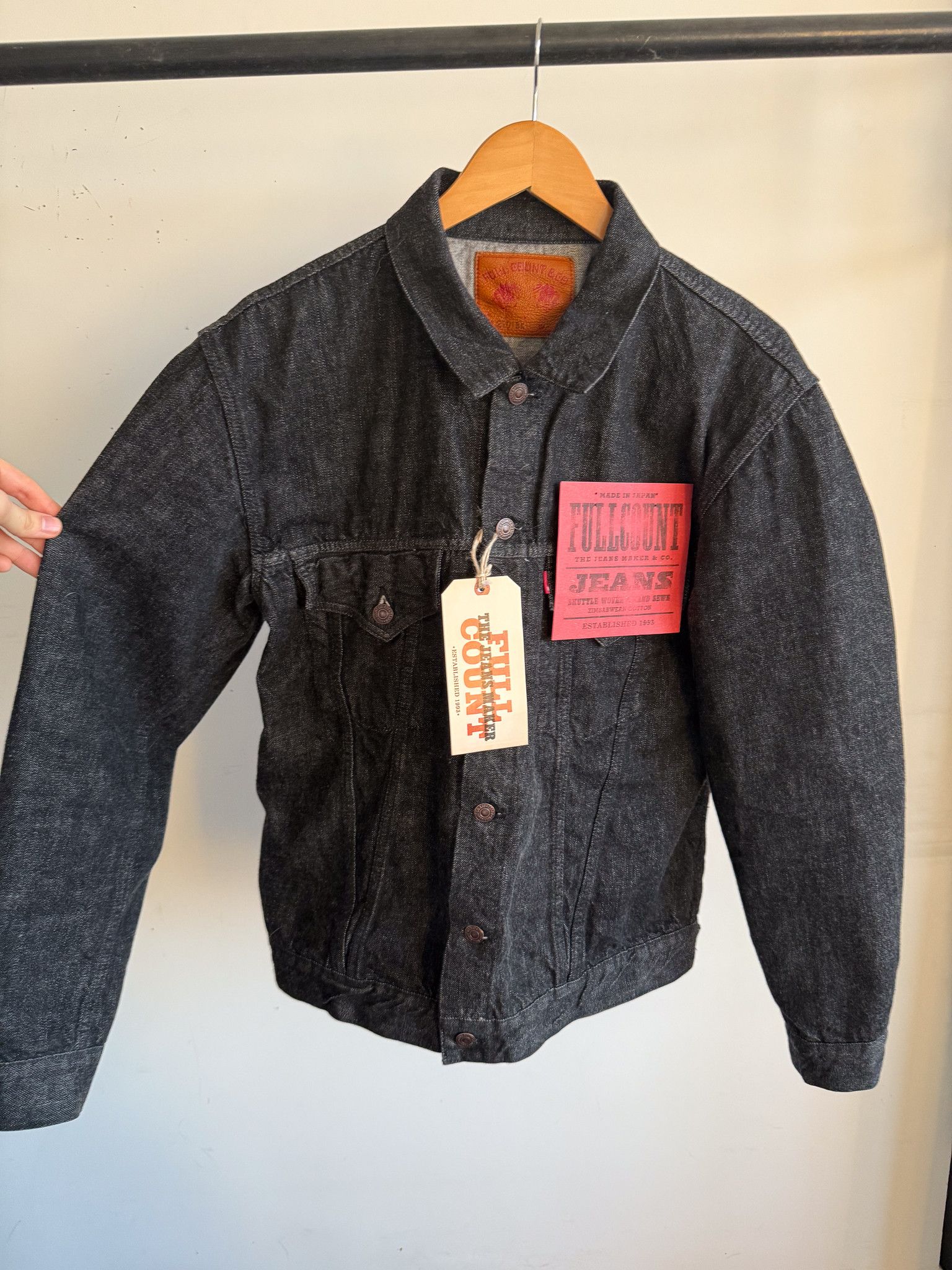 Full Count & Co. Fullcount 2101BK Black Selvedge Denim Jacket | Grailed