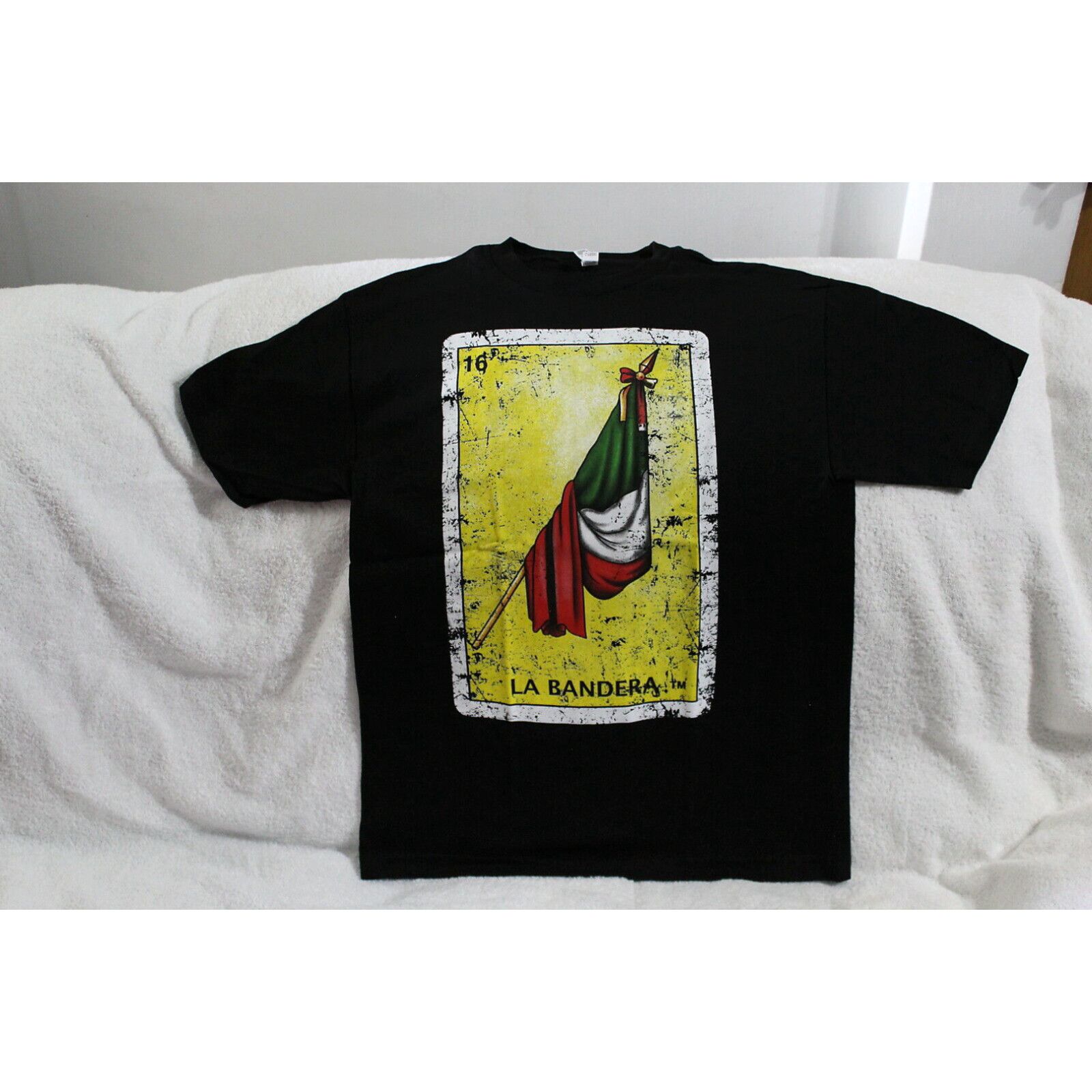 Vintage LA BANDERA MEXICAN FLAG LOTERIA LOTTERY MEXICO NUMBER 16 T ...