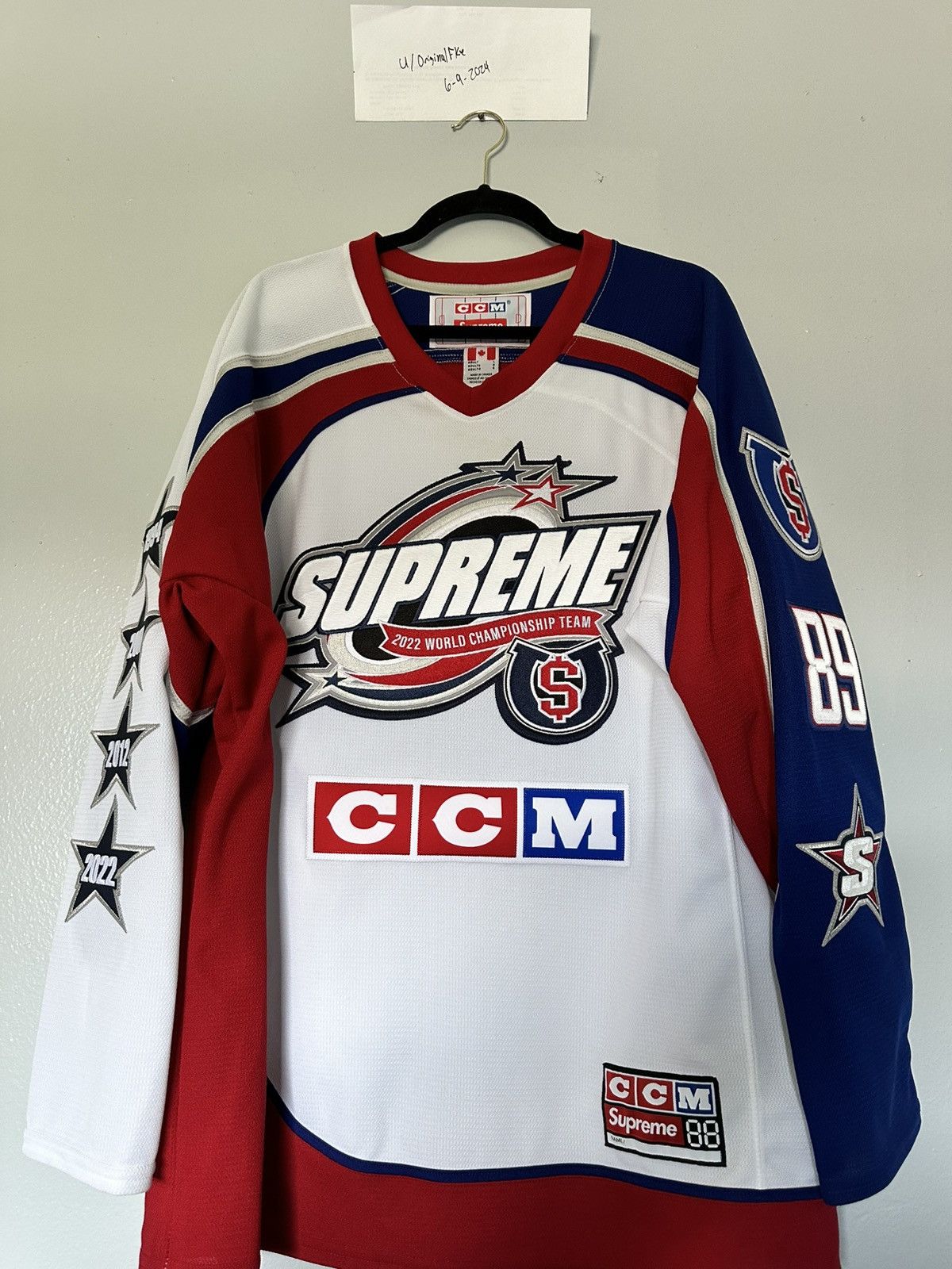 Ccm × Supreme SUPREME CCM HOCKEY JERSEY | Grailed