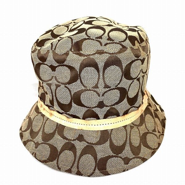 Coach Coach Coach Signature Canvas Leather Hat Canvas Hats | Grailed