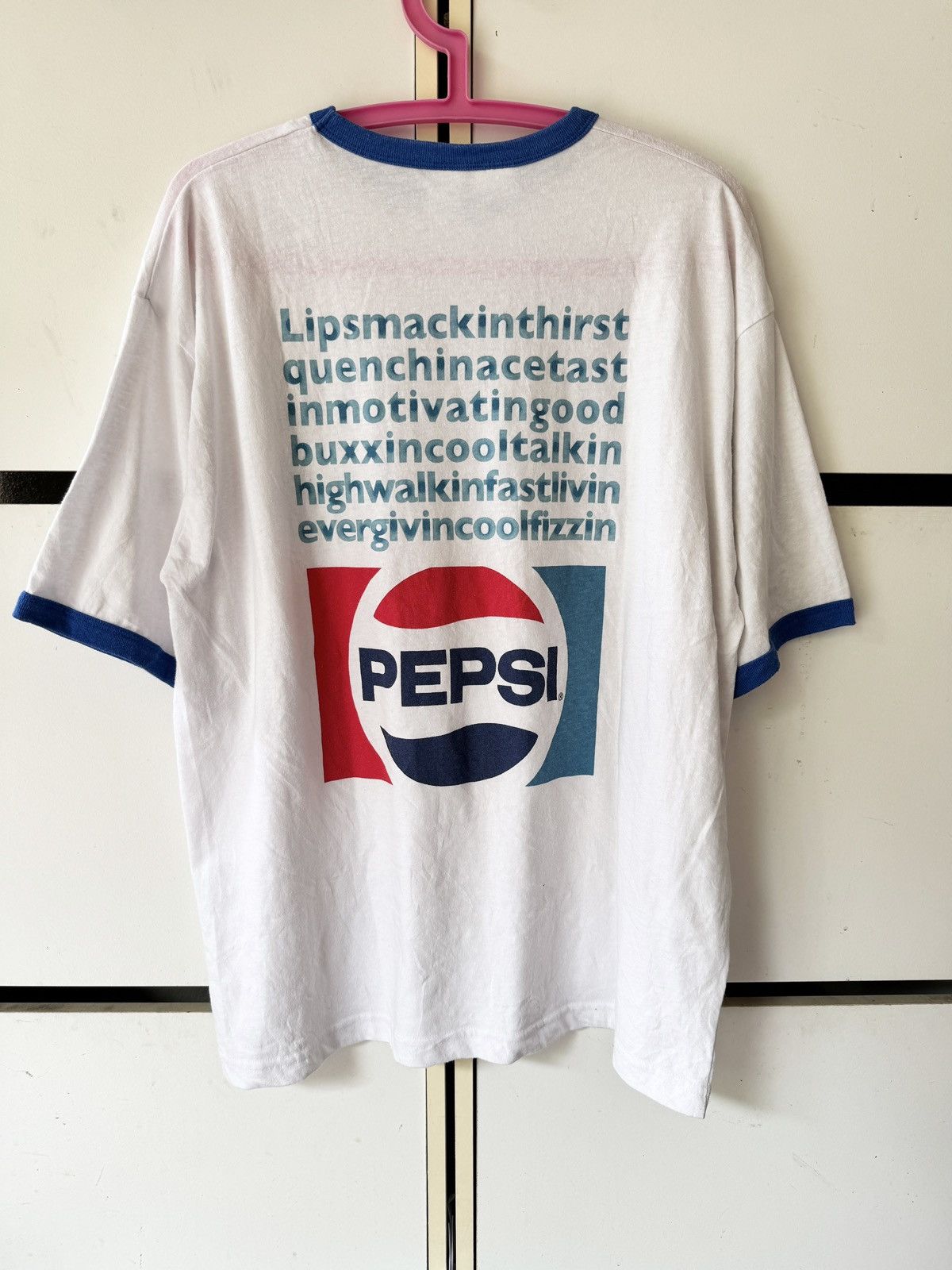 Pepsi × Streetwear PEPSI ICONIC BIG LOGO RINGER T SHIRT | Grailed