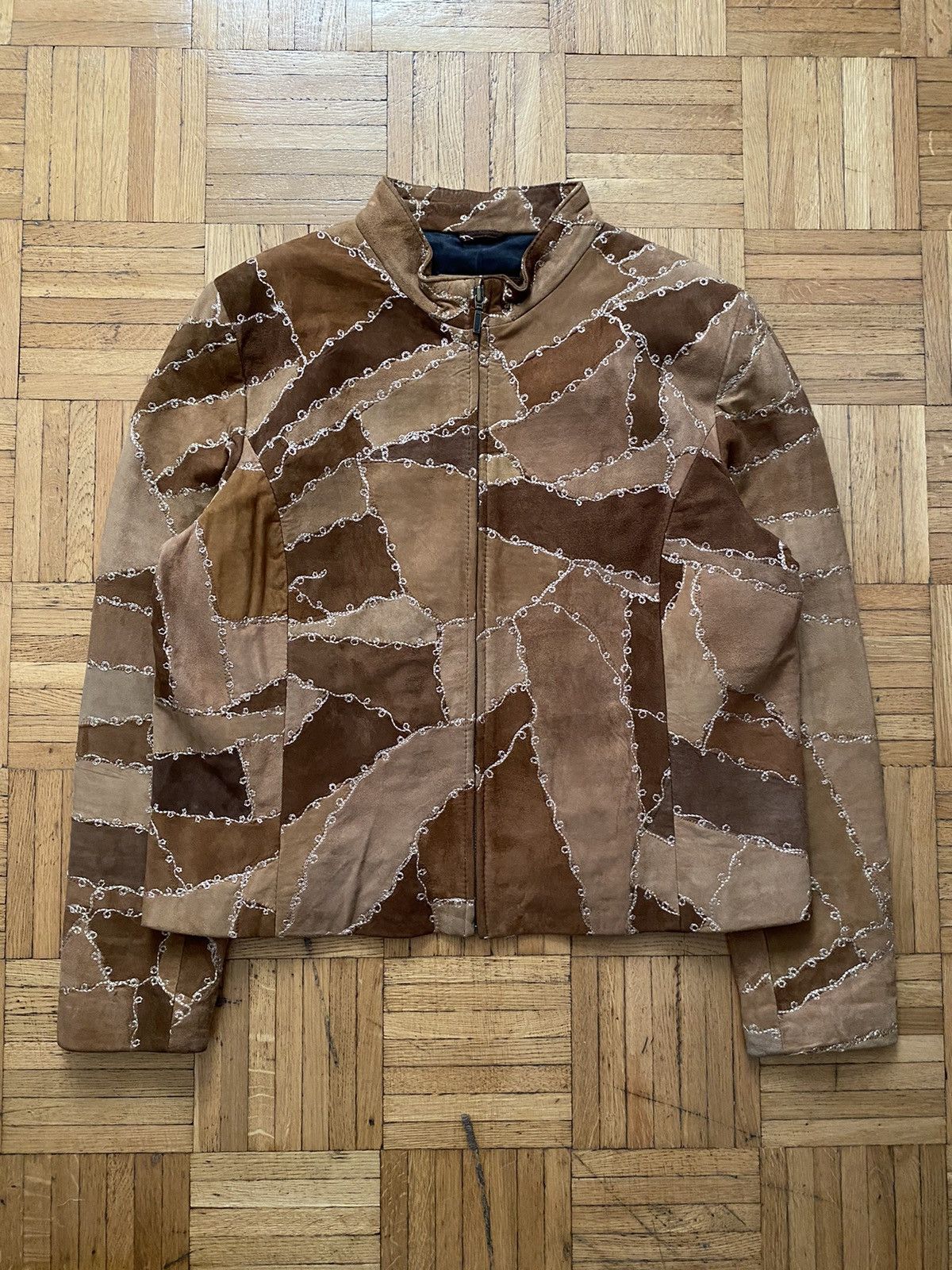 Vintage Vintage Patchwork Leather Suede Jacket | Grailed
