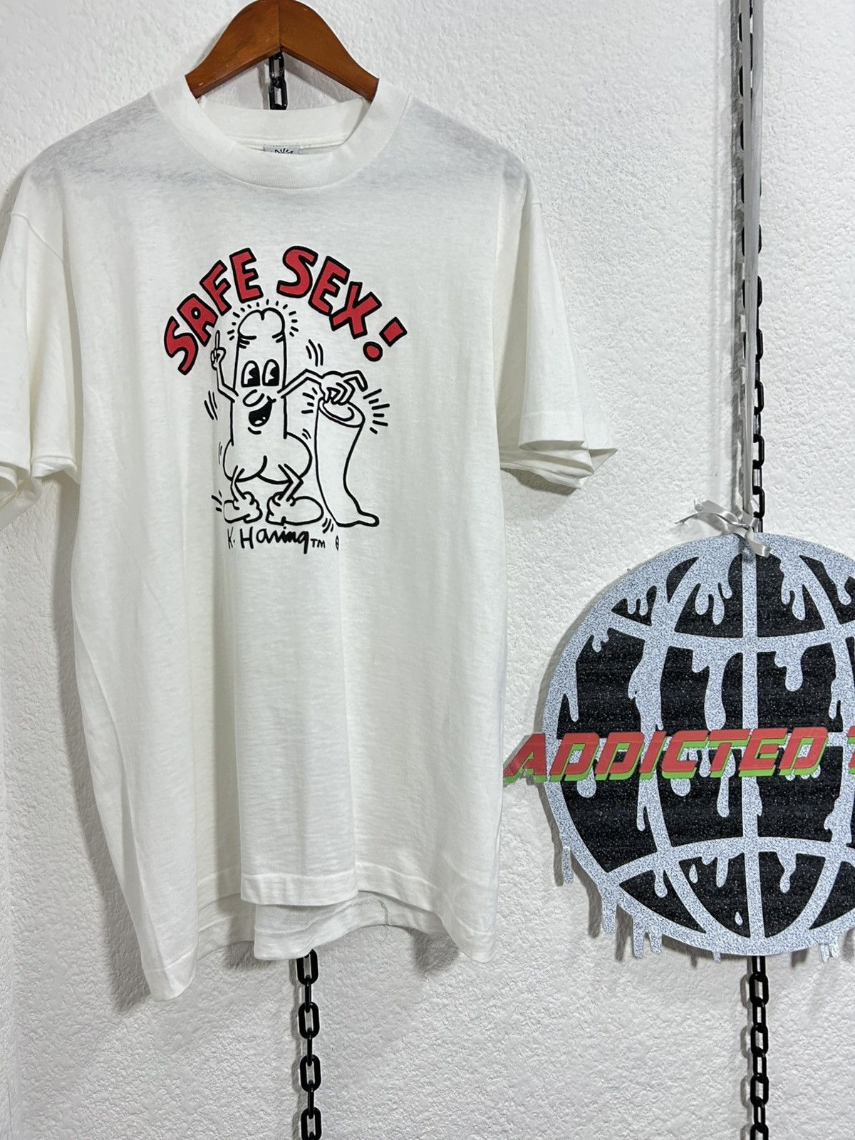 Keith Haring × Very Rare × Vintage 1980’s Safe Sex by Keith Haring ...