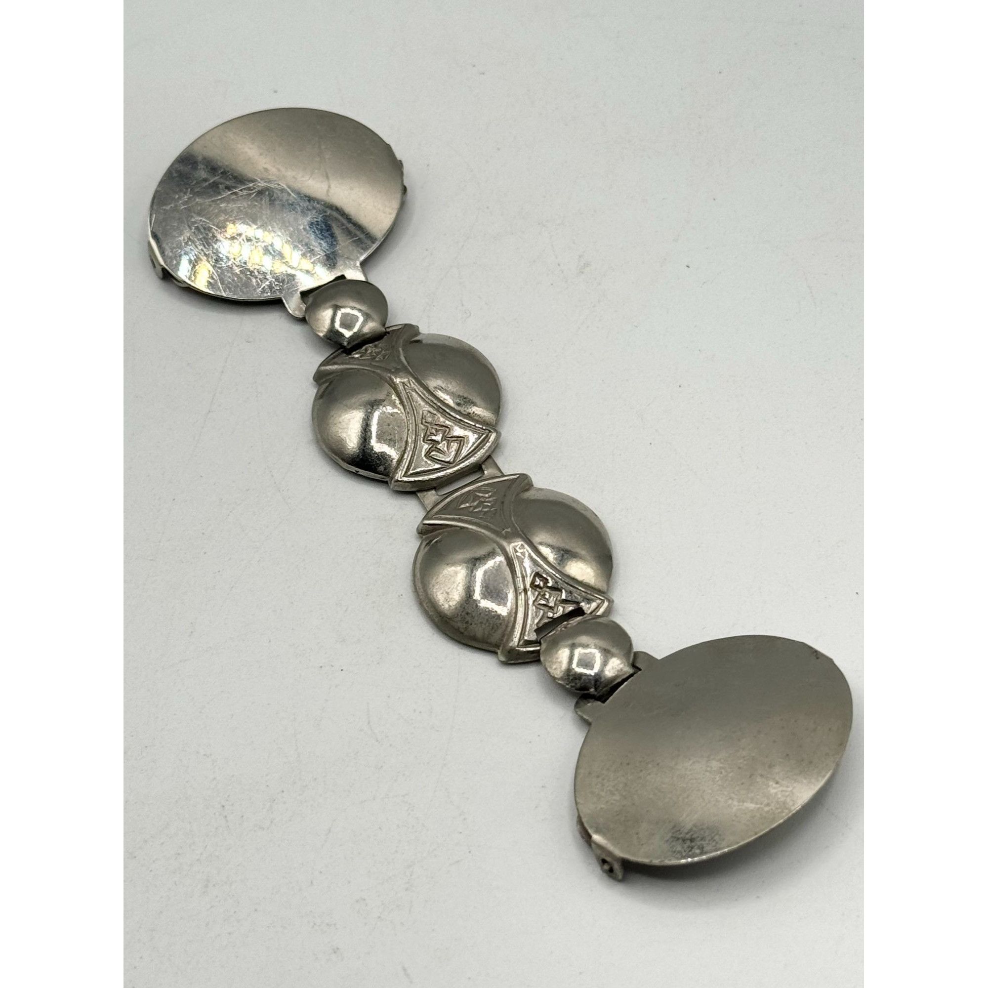 Vintage Estate solid brass silver interlocking belt buckle | Grailed