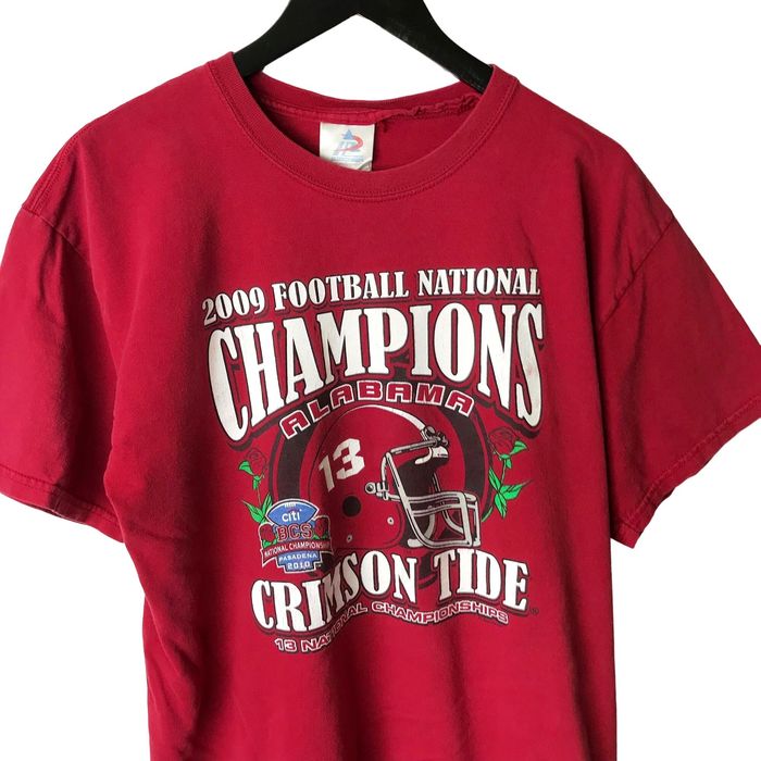 Vintage 2009 Vintage Football National Champions Alabama T Shirt Red ...