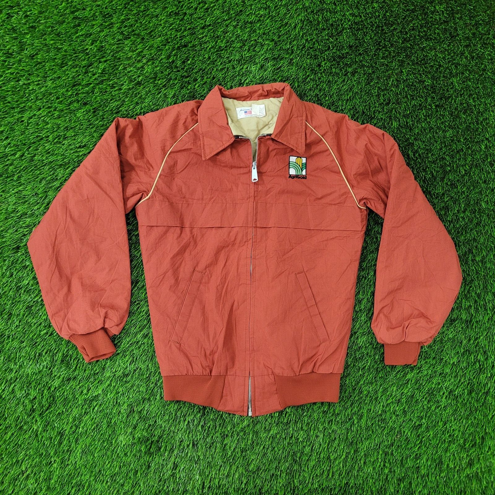 Vintage Vintage 80s Agri-Gold MOD Jacket XS/S 19x24 Blouson Orange ...