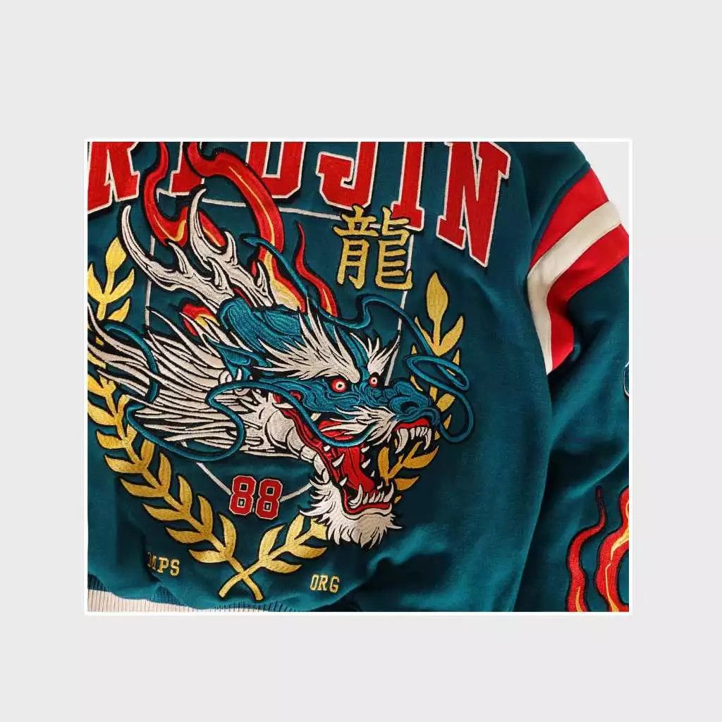 Varsity Jacket Varsity jacket ryujin full embroidery | Grailed