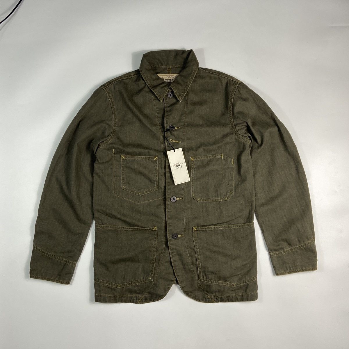 RRL Ralph Lauren RRL RALPH LAUREN DOUBLE RL - Herringbone Chore Jacket ...