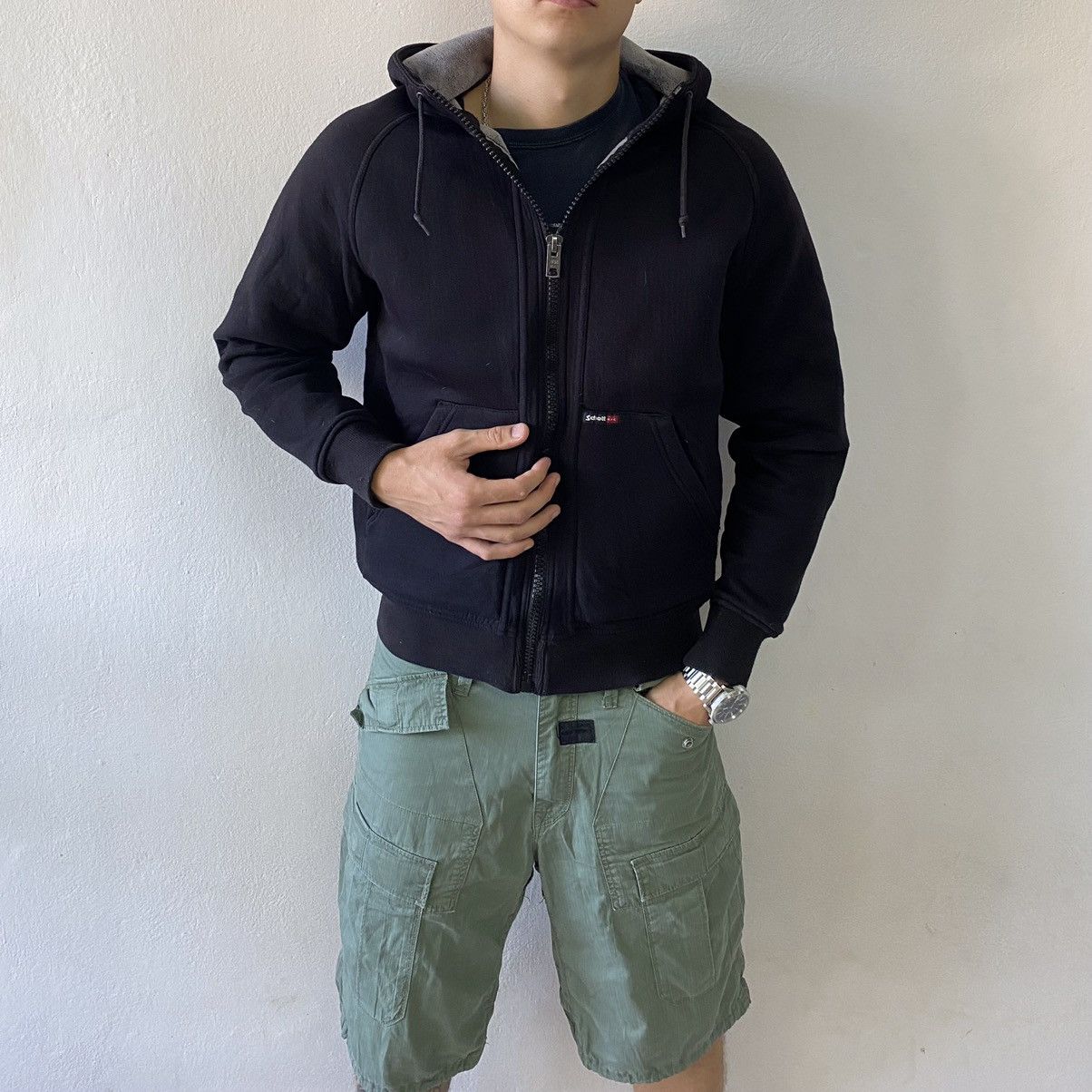Vintage Schott NYC Fleece Bomber Jacket | Grailed
