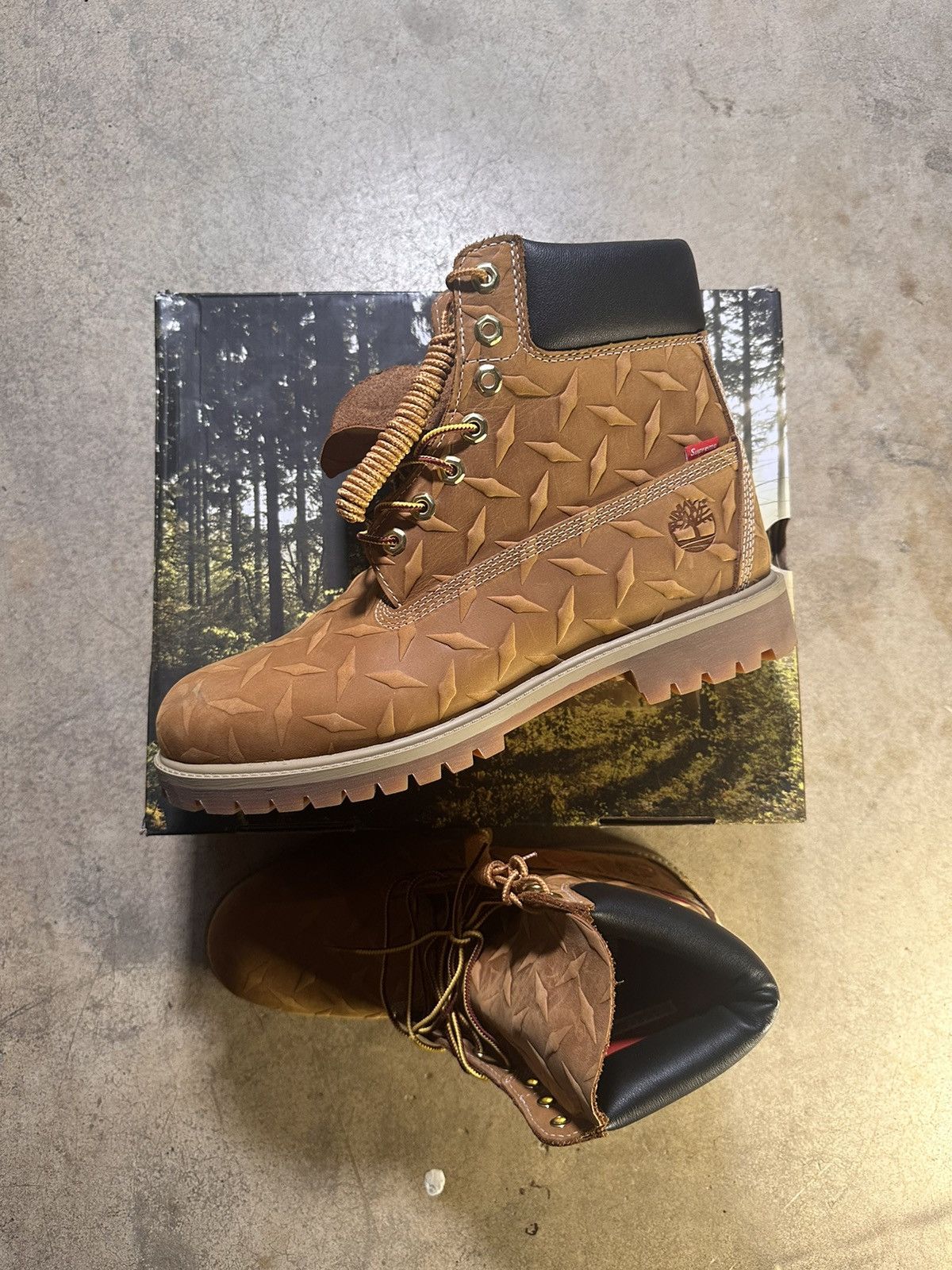 Supreme Supreme Wheat Diamond Plate Timberland | Grailed