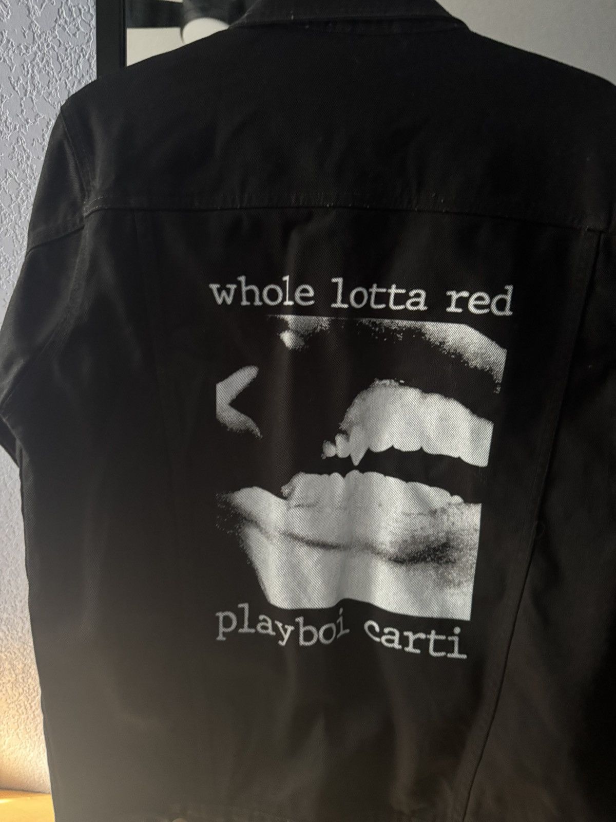 Other Playboi carti denim JACKET WHOLE LOTTA RED | Grailed