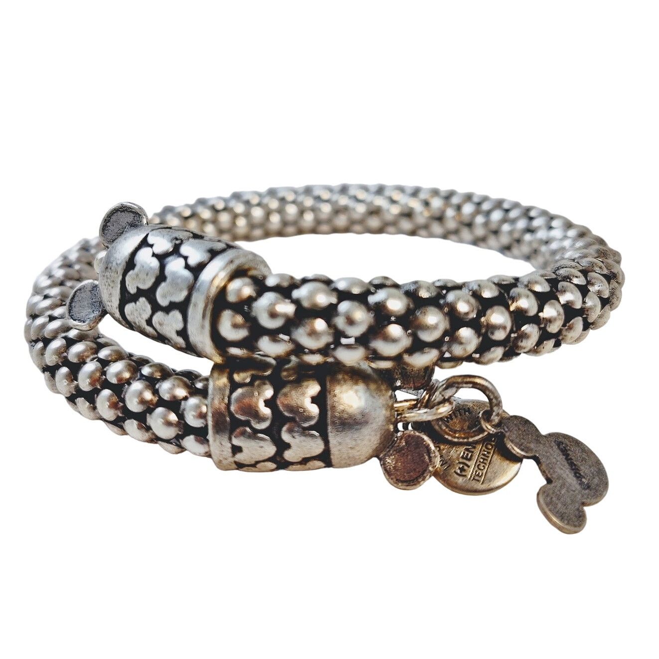 Disney Disney Alex and Ani Mickey Ears Silver Scaly Wrap Bracelet | Grailed