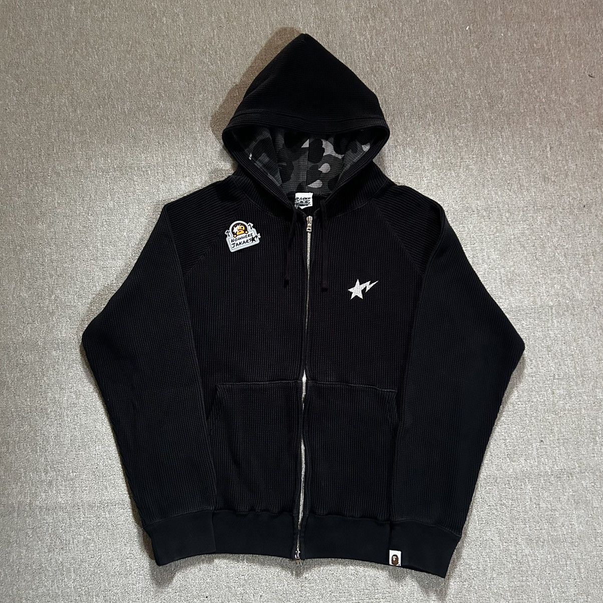 Bape Bapesta Thermal Zip Up Hoodie | Grailed