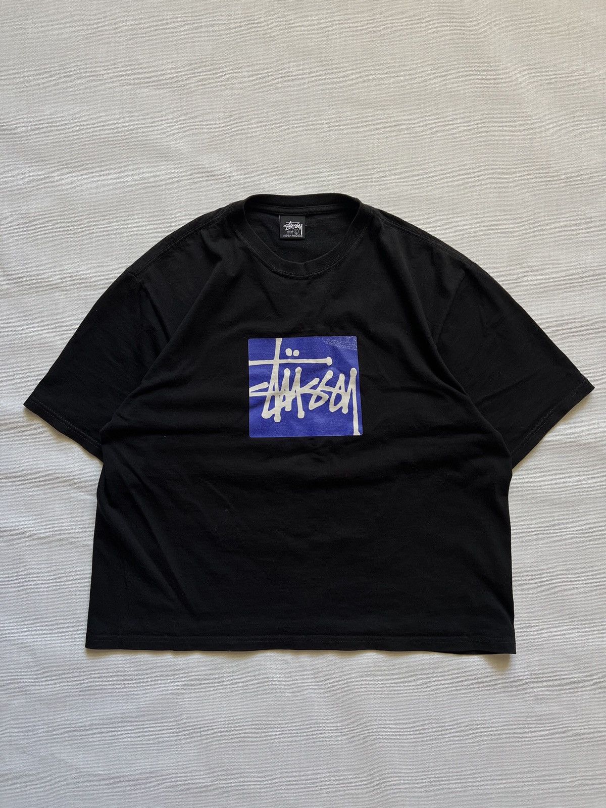 Stussy Vintage Stussy Cropped Tee Box Logo Y2K | Grailed