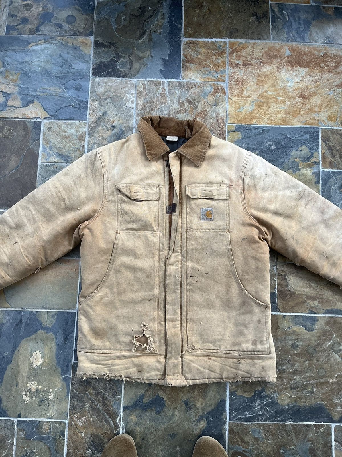 Carhartt × Vintage 80s Distressed Carhartt Chore Jacket | Grailed