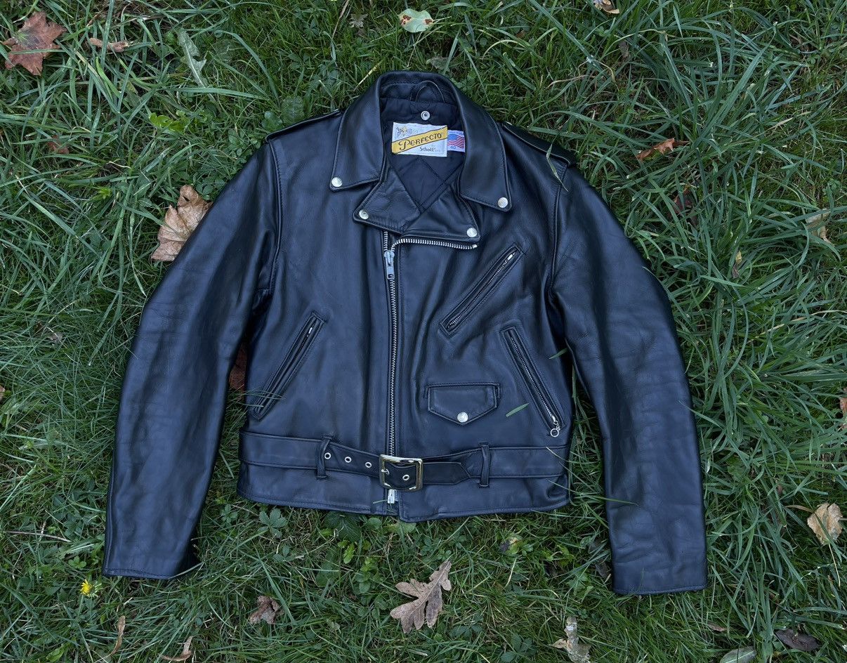 Leather Jacket × Made In Usa × Schott Schott Perfecto Mens Leather ...