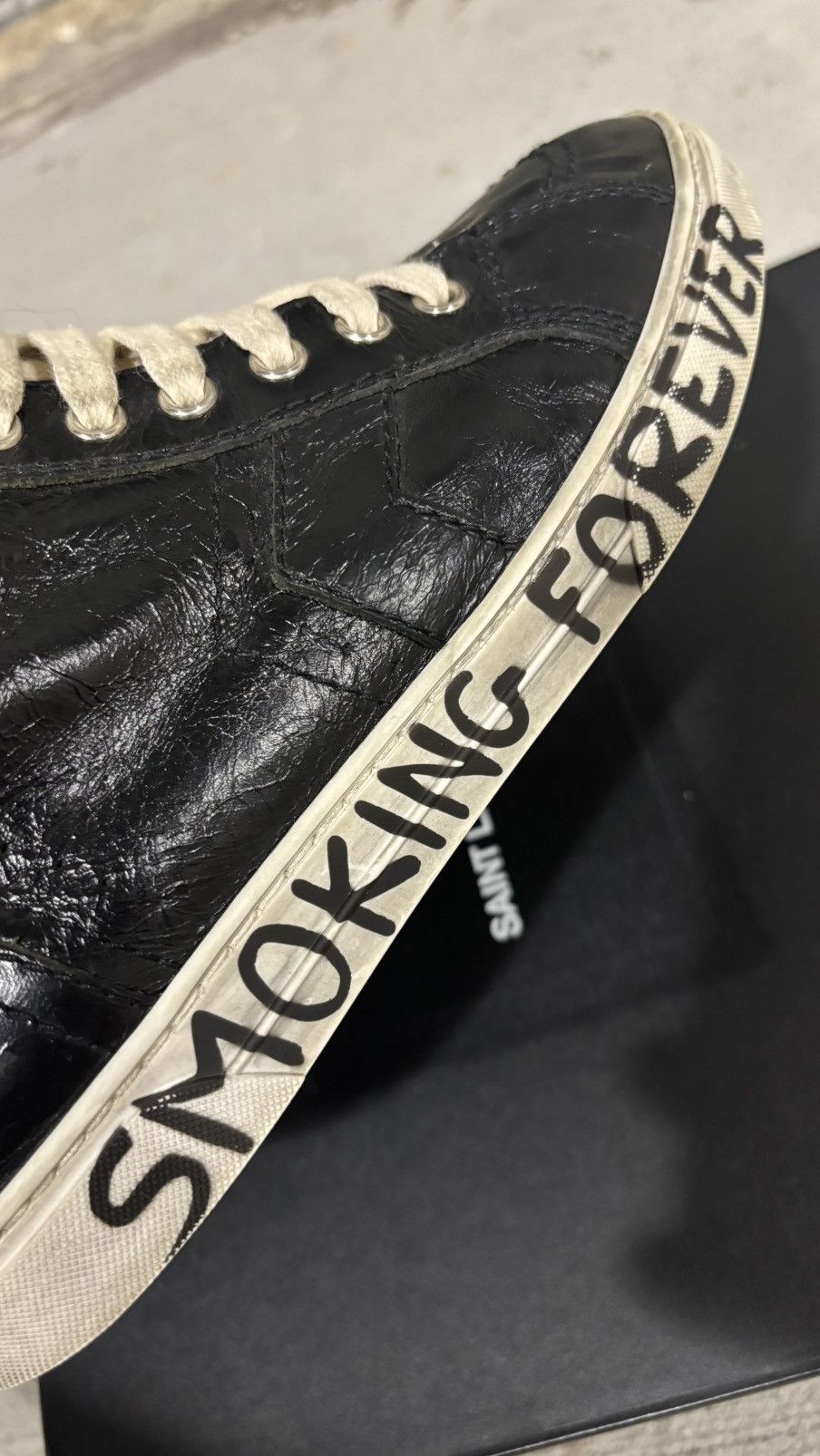 Saint Laurent Paris Saint Laurent Paris “Smoking Forever” High Top ...
