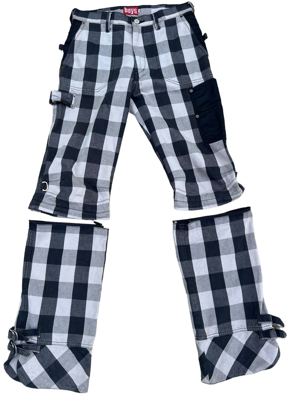 Japanese Brand VTG BATSU BOYS Japan Plaid Check Modular Bondage Trouser ...