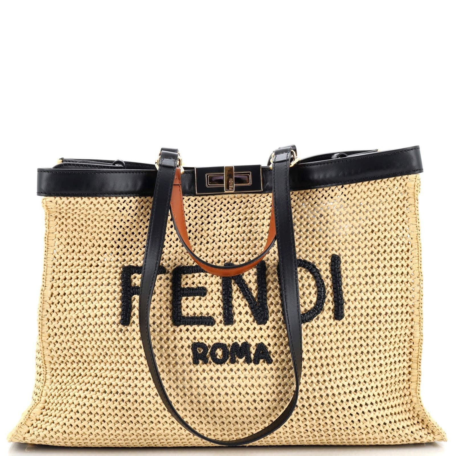 Fendi Peekaboo X-Tote Raffia Medium | Grailed