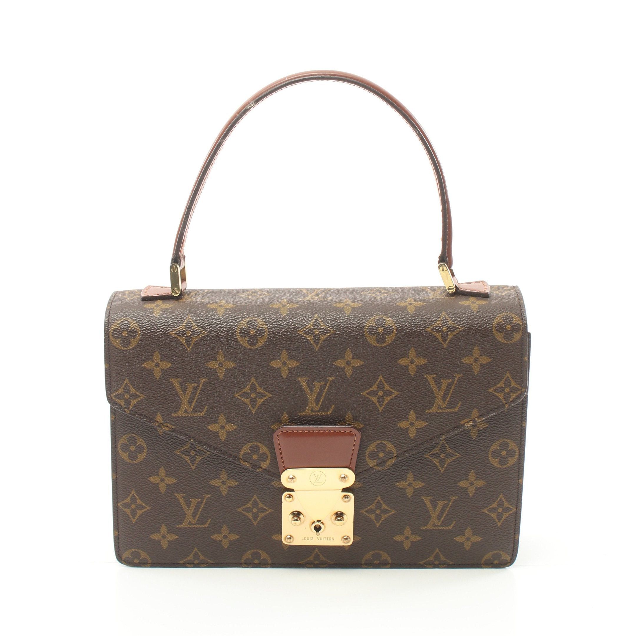 Louis Vuitton Louis Vuitton Concorde Monogram Handbag Leather Brown ...