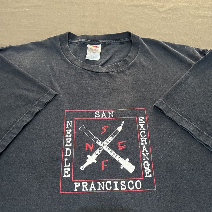 Vintage Vintage Y2K San Francisco needle exchange Drug XL Faded | Grailed