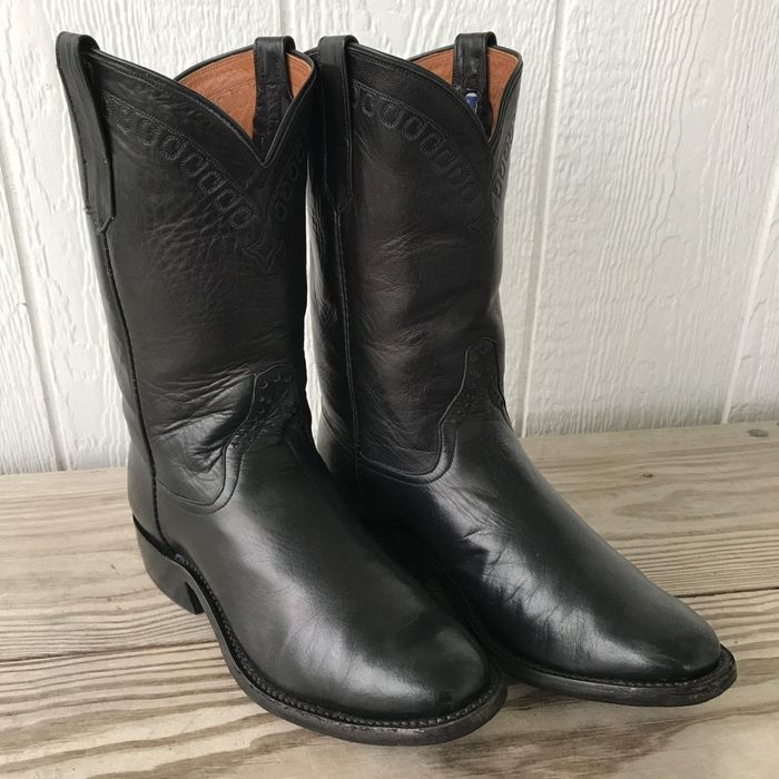 Rios of Mercedes Rios of Mercedes Black Sleek Buffalo Calf Mens Boots 8 ...