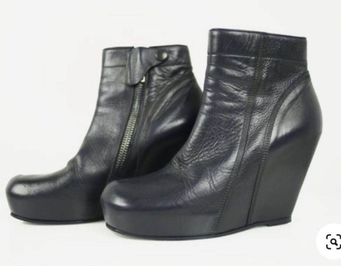 Rick Owens Rick Owens Wedge Platform Leather Boots | Grailed