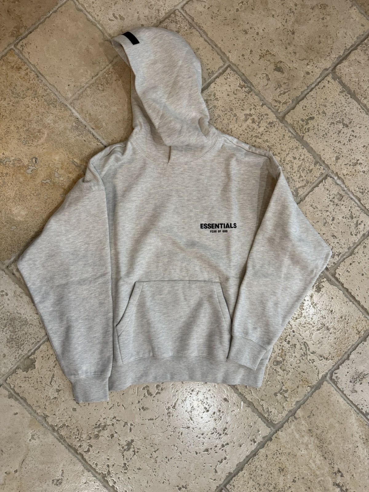 Essentials × Fear of God Fear of god essentials light oatmeal hoodie ...