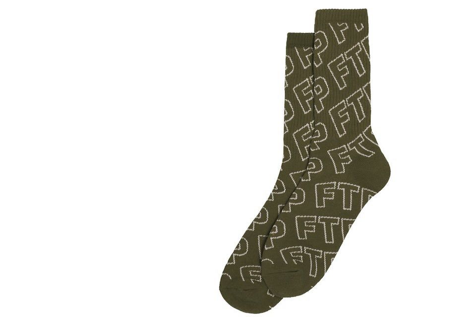 Streetwear FTP All Over Outline Logo Socks | Grailed