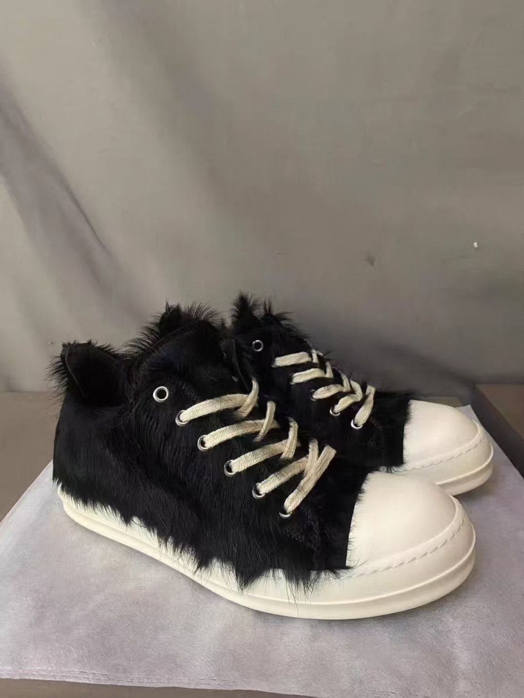 Rick Owens rick owens low-top fur sneakers size 40-yw | Grailed