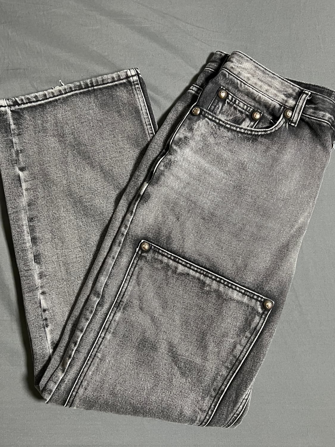 Thug Club Laser Grey Double Knee Denim | Grailed