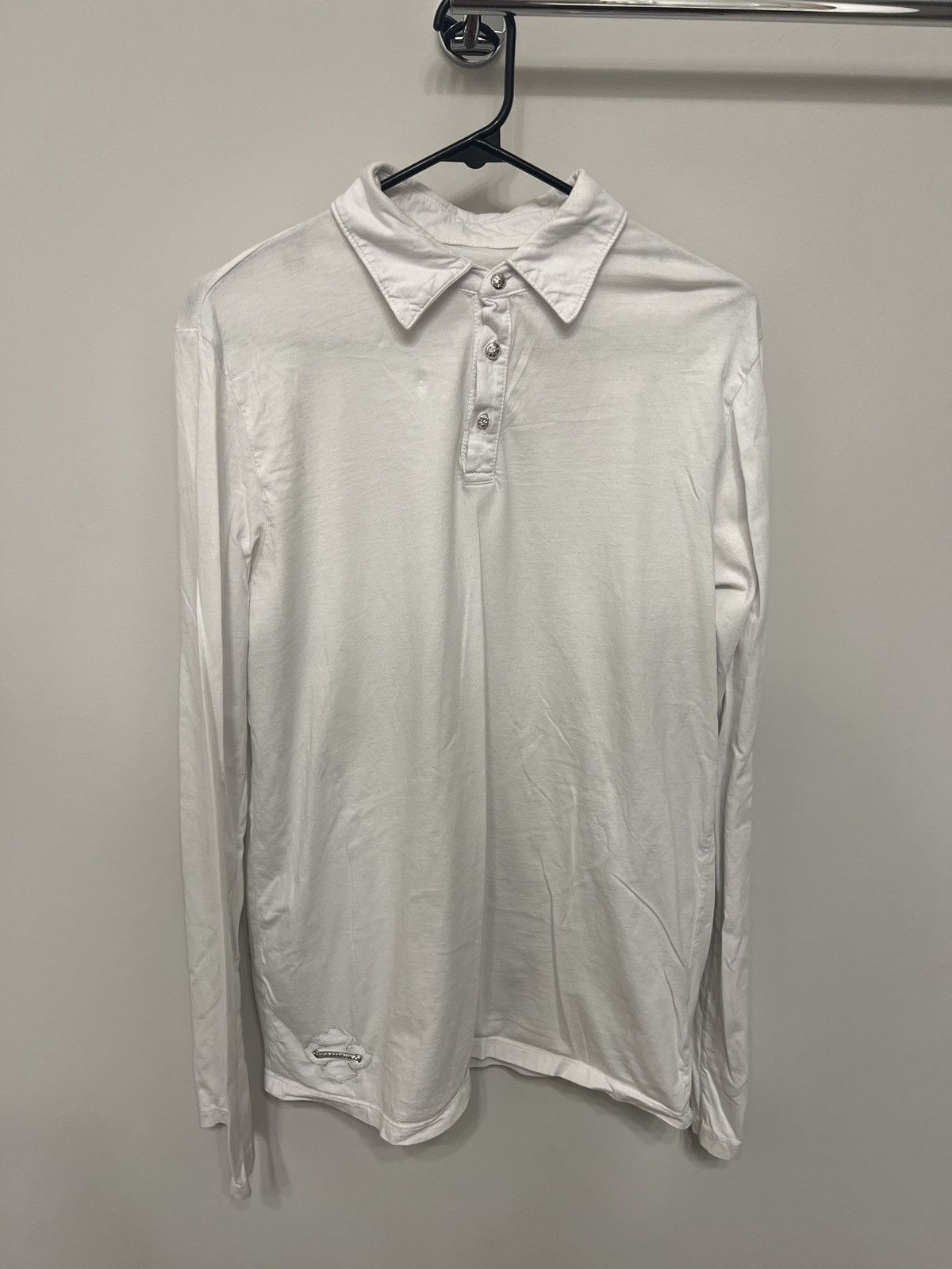 Chrome Hearts White Chrome Hearts Long Sleeve Polo | Grailed
