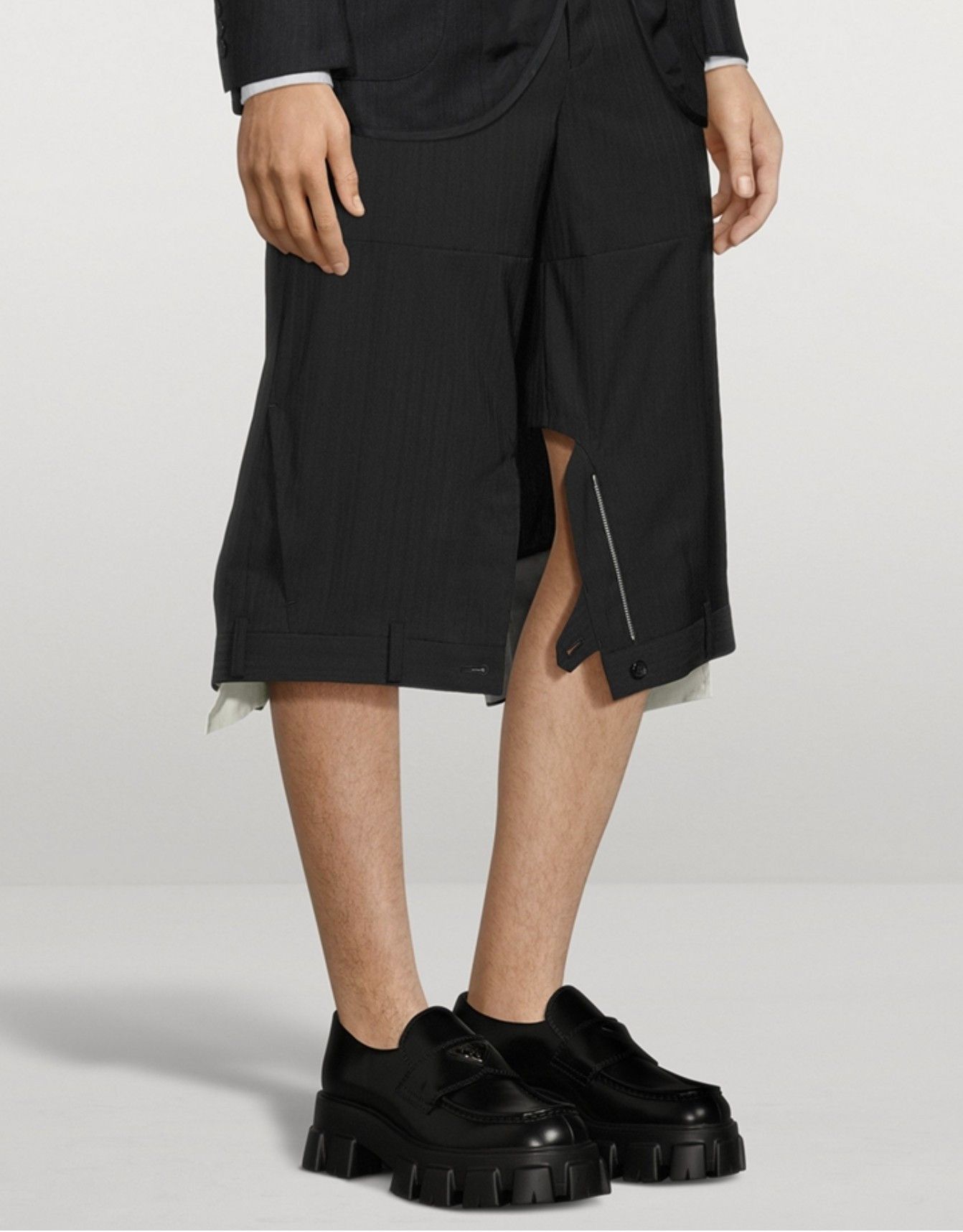 Comme Des Garcons Homme Plus Wool-Blend Upside-Down Shorts | Grailed