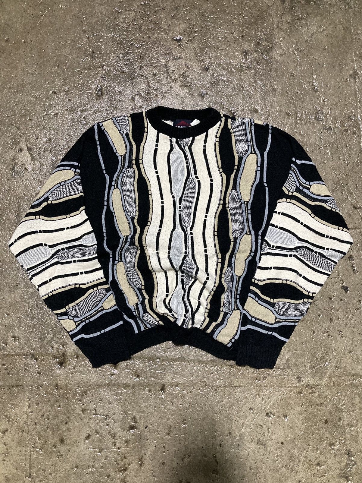 Coogi × Streetwear × Vintage Crazy Vintage Coogi Style 3D Knit Pattern ...