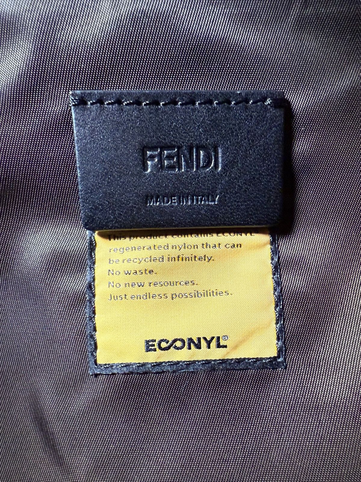 Fendi Fendi Econyl Nylon Cuoio Romano Monochrome Messenger Bag | Grailed
