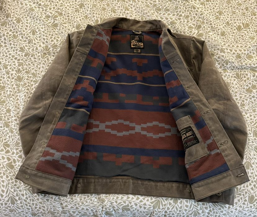 Flint And Tinder Flannel-Lined Waxed Ripstop Trucker Jacket - Special ...