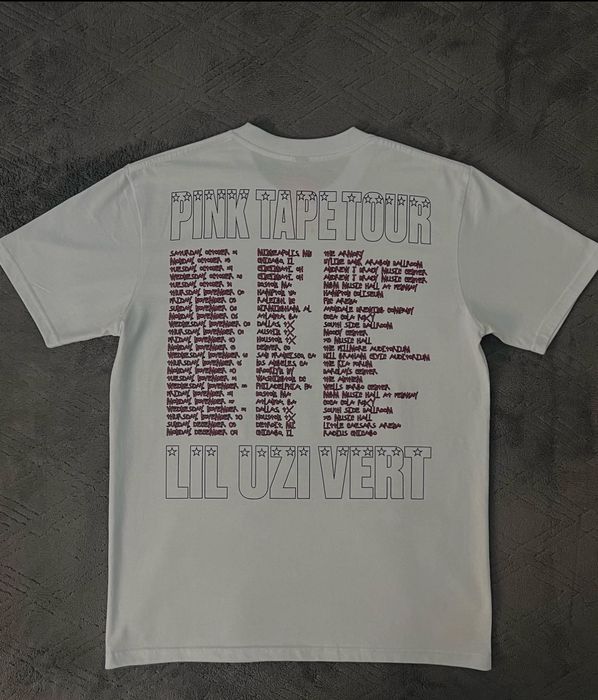 Lil Uzi Vert Lil Uzi Vert Pink Tape Tour T-Shirt | Grailed