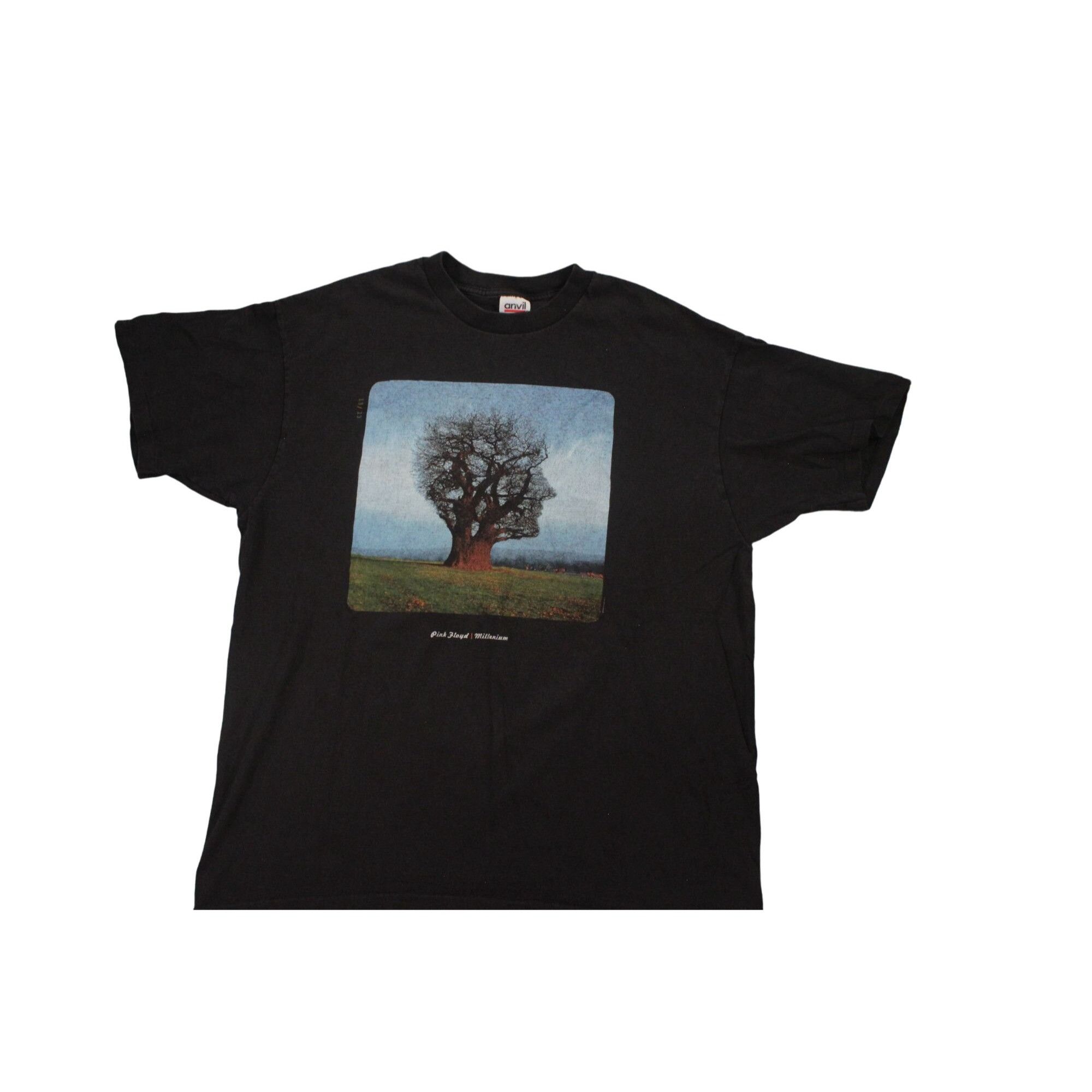 Anvil Vintage 90's Pink Floyd Albums Millenium Tee Shirt Black XL | Grailed