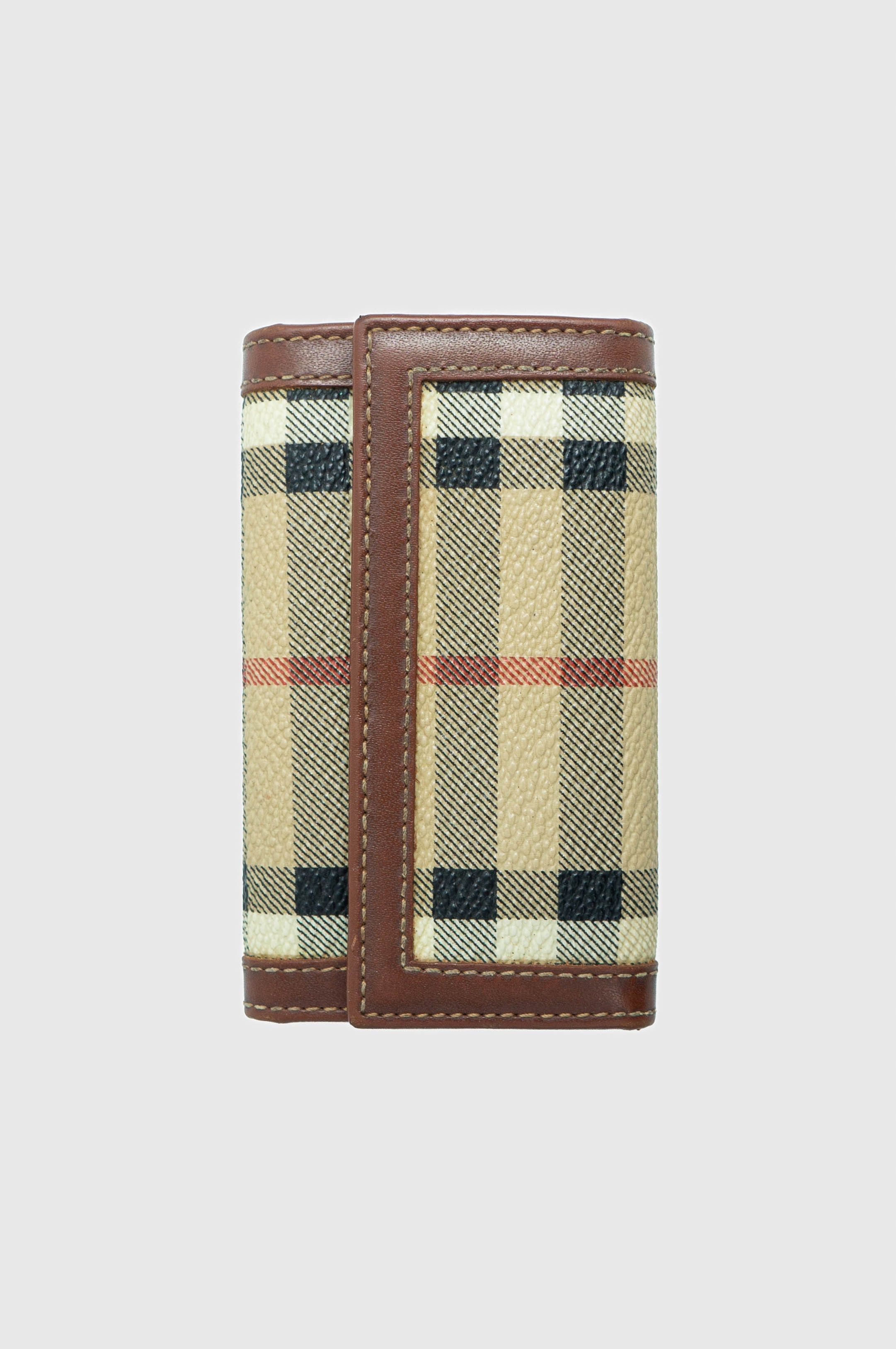 Burberry BURBERRY Check Key Holder Pounch Leather Vintage 90s 00s | Grailed
