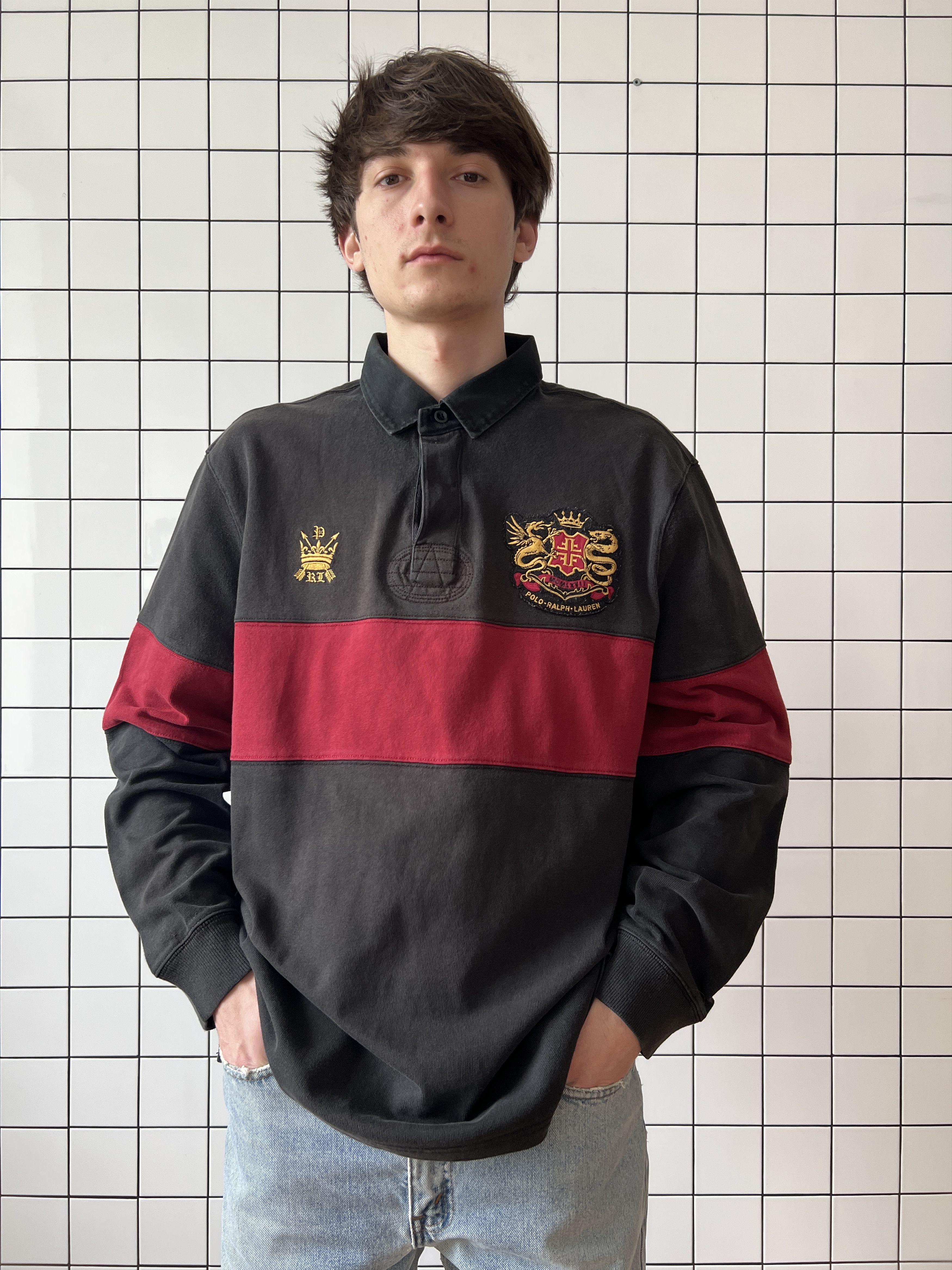 Polo Ralph Lauren POLO RALPH LAUREN Rugby Shirt Vintage 90s A8374 | Grailed